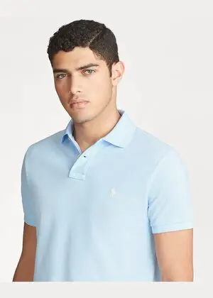 Polo Ralph Lauren Logo Embroidered Short-sleeved Polo Shirt - Blue