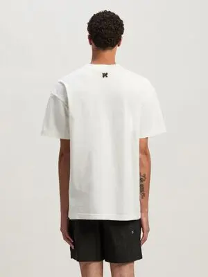 Palm Angels Monogram Printed Crewneck T-shirt - White