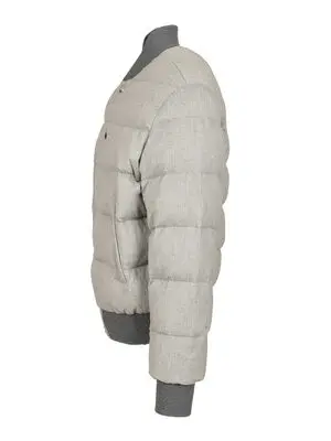Dolce & Gabbana Quilted Cotton Padded Bomber Jacket