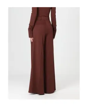 Max Mara Pleated Wide-leg Trousers - Red