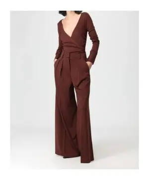 Max Mara Pleated Wide-leg Trousers - Red