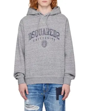Dsquared2 University Logo Printed Drawstring Hoodie