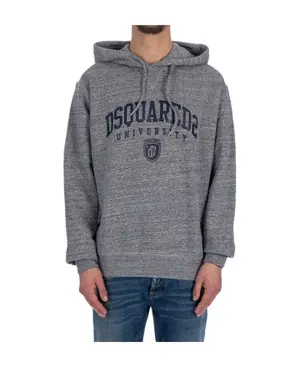 Dsquared2 University Logo Printed Drawstring Hoodie
