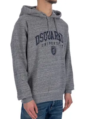 Dsquared2 University Logo Printed Drawstring Hoodie