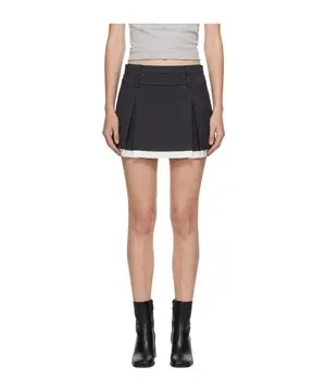 Marissa Chiara Patchwork Skirt With Raw Edge Hem