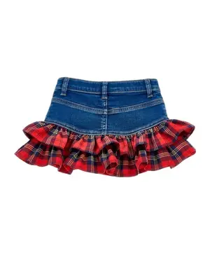 Monnalisa Heart Ruffled Mini Skirt