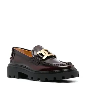 TOD'S Logo Plaque Slip-on Loafers