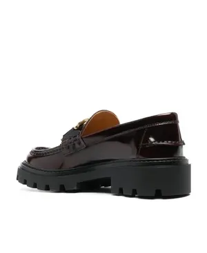TOD'S Logo Plaque Slip-on Loafers