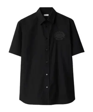 Burberry Ekd Cotton Shirt - Black