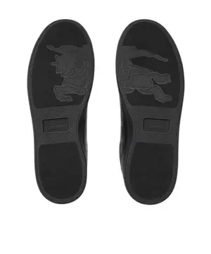 Burberry Embossed Check Set Sneakers - Black