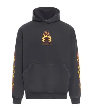 Balenciaga Flame Graphic Hoodie