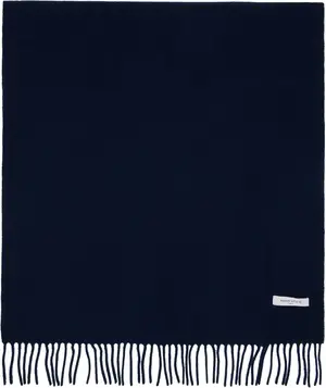 Maison Kitsuné Maison Kitsun Fox Head Scarf - Navy Blue