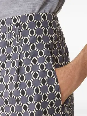 LANVIN Geometric Print Shorts - Gray