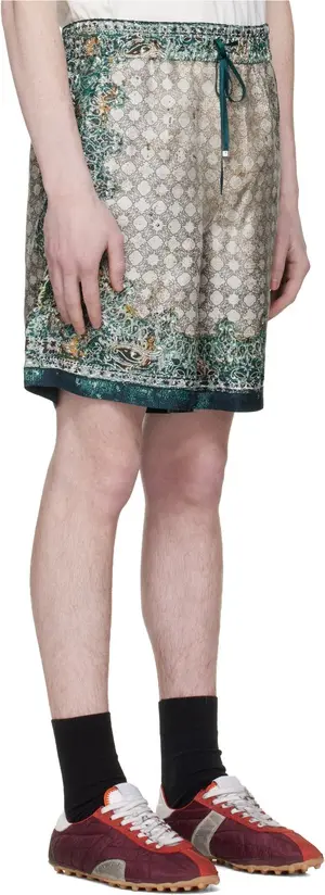 Amiri Bandana Print Silk Bermuda Shorts - Multi