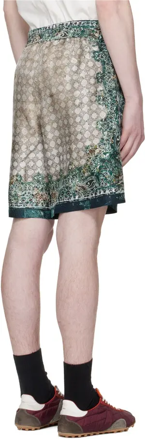 Amiri Bandana Print Silk Bermuda Shorts - Multi