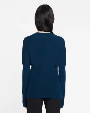 LANVIN V-neck Buttoned Long-sleeve Cardigan - Blue