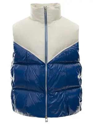 Bottega Veneta Zipper Quilted Vest - Blue
