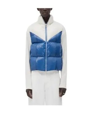 Bottega Veneta Zipper Quilted Vest - Blue