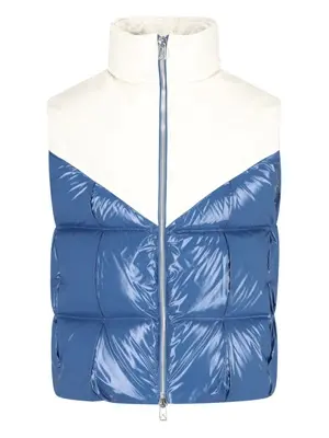 Bottega Veneta Zipper Quilted Vest - Blue