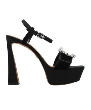 Dolce & Gabbana Embellished Velvet Platform Sandals