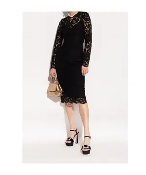 Dolce & Gabbana Embellished Velvet Platform Sandals