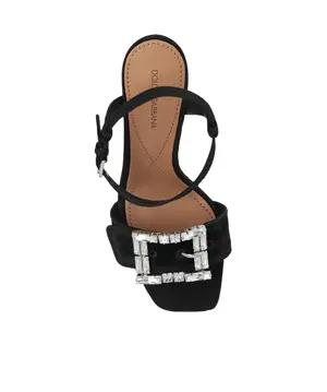 Dolce & Gabbana Embellished Velvet Platform Sandals