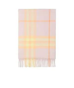 Burberry Checked Fringed-edge Scarf - Bean Paste Powder
