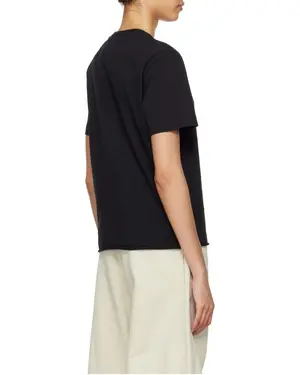 Moncler Crewneck T-shirt With Ring Detail - Black