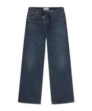 AGOLDE High-rise Wide-leg Jeans With Button Detail - No