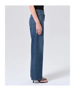 AGOLDE High-rise Wide-leg Jeans With Button Detail - No