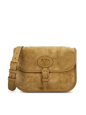 Valentino Garavani Antibes Suede Shoulder Bag - Brown