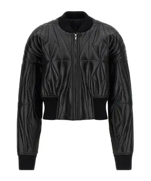 Moncler Quilted Bomber Jacket - Black