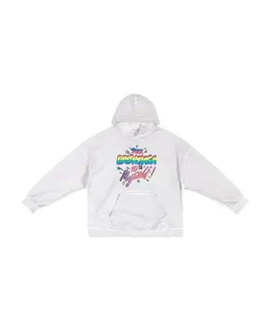 Balenciaga Graphic Printed Long Sleeve Hoodie