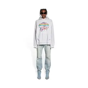 Balenciaga Graphic Printed Long Sleeve Hoodie