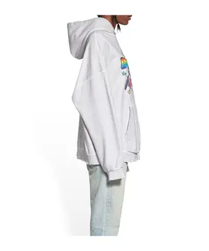 Balenciaga Graphic Printed Long Sleeve Hoodie