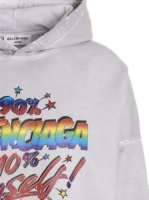 Balenciaga Graphic Printed Long Sleeve Hoodie