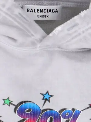 Balenciaga Graphic Printed Long Sleeve Hoodie