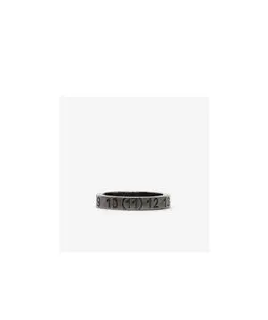 MAISON MARGIELA Maison Margiela Logo Engraved Ring Black
