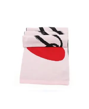 Moschino Wool Scarf With Love Pattern