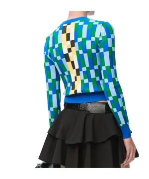Loewe Anagram Geometric Pattern Intarsia Jumper - Multi-color