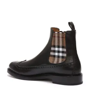 Burberry Vintage Check Round-toe Chelsea Boots