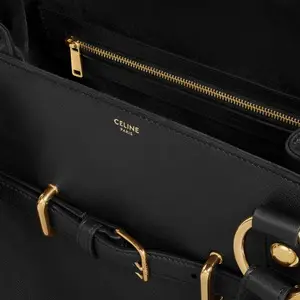 Celine Medium Anita Bag In Supple Calfskin - Black