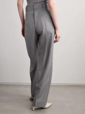 Victoria Beckham Plaid Wide-leg Trousers