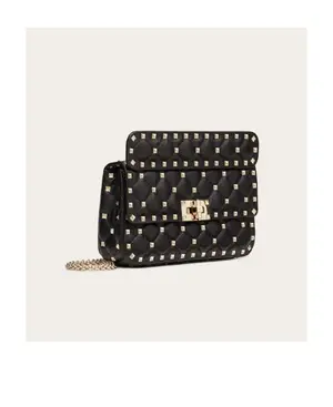 Valentino Garavani Rockstud Spike Small Shoulder Bag - Black
