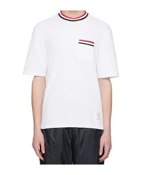 Thom Browne Pointelle-knit Crewneck T-shirt - White