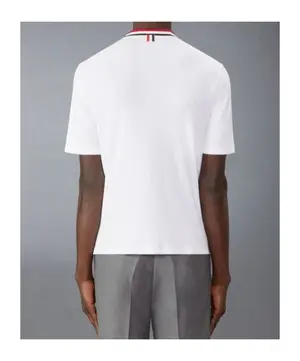 Thom Browne Pointelle-knit Crewneck T-shirt - White