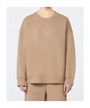 Max Mara Embroidered Crewneck Sweatshirt - Biscuit Color