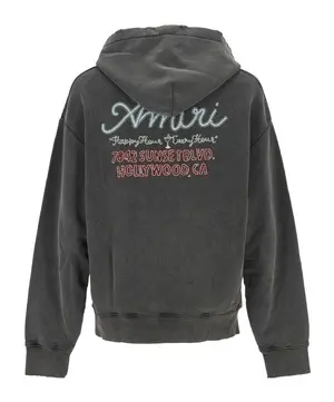Amiri Logo Embellished Vintage Effect Hoodie - No