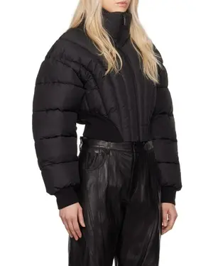 MUGLER Quilted Zip-up Jacket