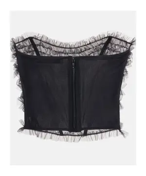 Alessandra Rich Ruched Tulle Bustier